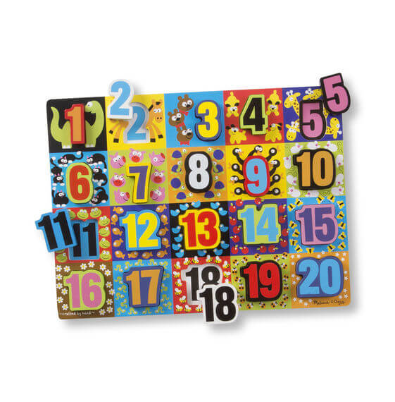 Jumbo Numbers Chunky Puzzle Melissa & Doug - Recognized as one of New ...