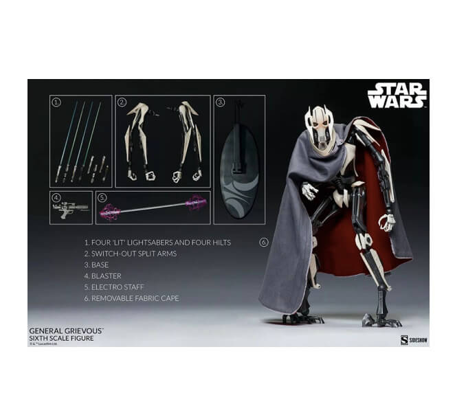 General Grievous Sixth Scale Figure by Sideshow - Recognized as one of ...